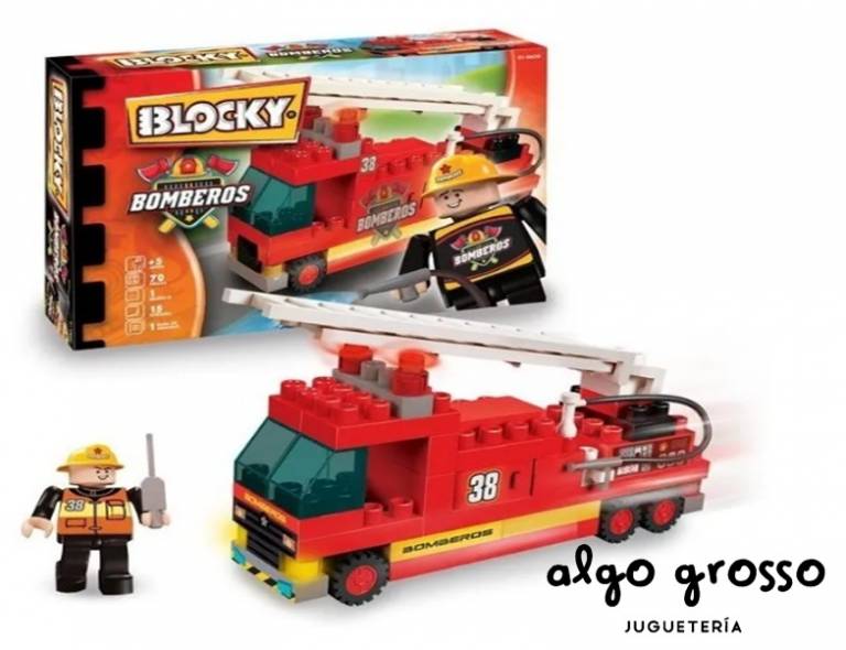 BLOCKY BOMBEROS 70 PIEZAS ART.650 – Algo Grosso – Juguetería