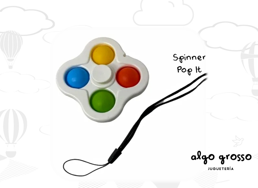 SPINNER POP IT 4 PUNTAS - Algo Grosso - Juguetería