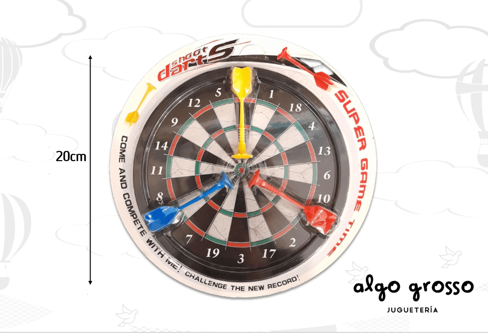 CENTRO DE DARDOS TIRO AL BLANCO IMAN 3DARDOS 20CM art.BL6799 – Algo ...