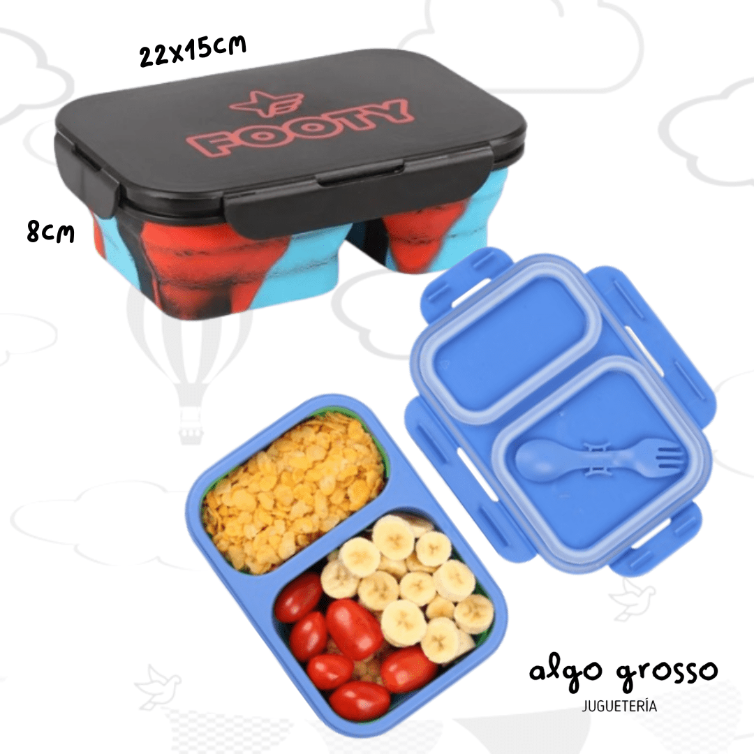 LUNCHERA FOOTY PLEGABLE BATIK 2 COMPARTIMIENTOS art.TS205 - Algo Grosso ...