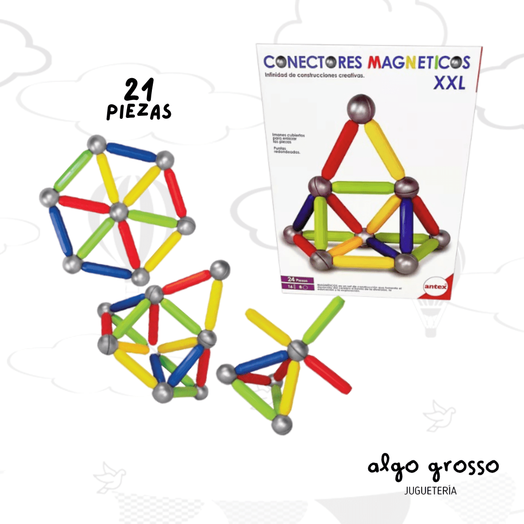 CONECTORES MAGNETICOS XXL 24 PIEZAS art.1267 - Algo Grosso - Juguetería