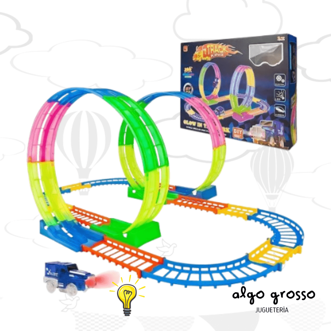 PISTA TRACK KING CAMION GLOW 2 LOOP 27 PIEZAS art.50341 – Algo Grosso ...