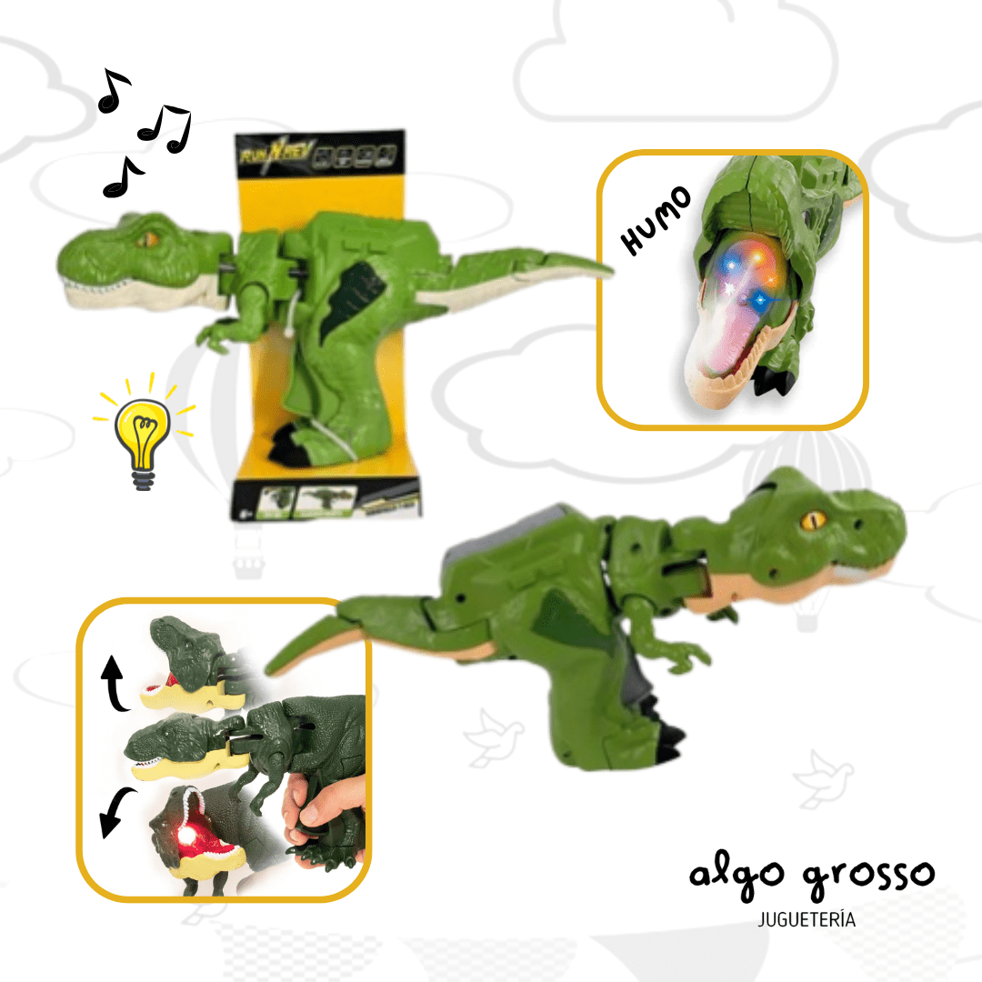 DINOSAURIO ZAZAZA DE MANO HUMO + LUZ + SONIDO art.IK0734 – Algo Grosso ...