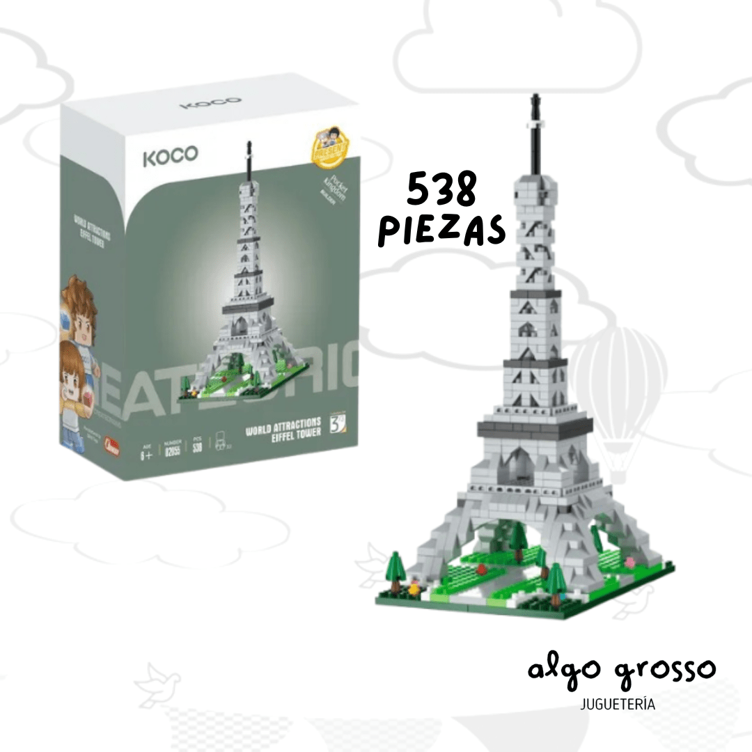 KOCO BLOQUES PARA ARMAR TORRE EIFFEL art.KC02055 – Algo Grosso – Juguetería